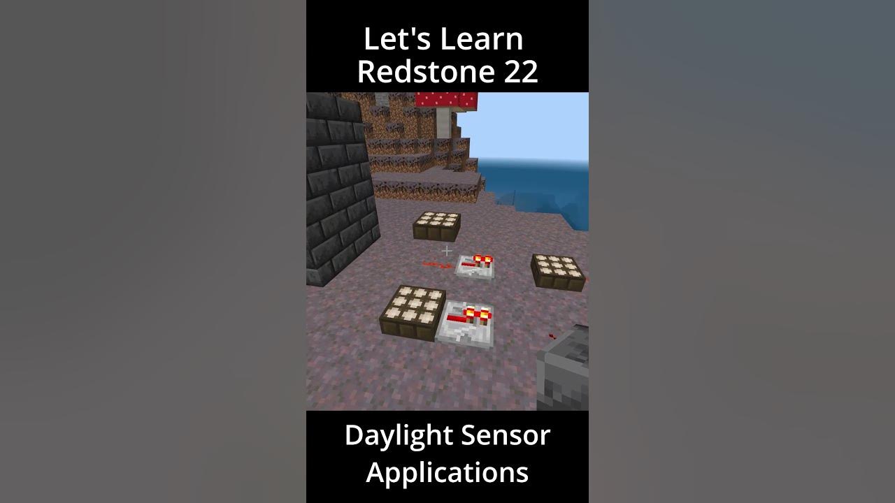 Daylight Sensor Uses | Let's Learn Redstone 22 | Minecraft Bedrock Redstone Tutorial - YouTube