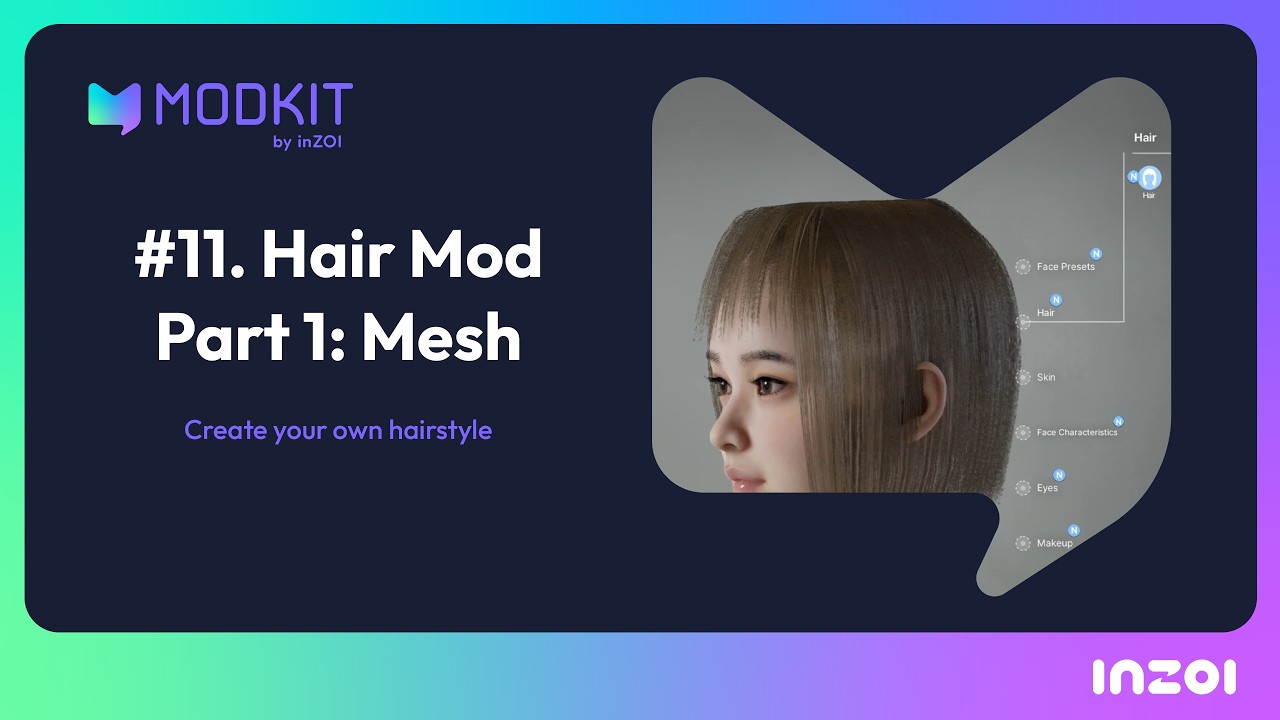 Hair Modify Part 1 | inZOI ModKit Tutorial - YouTube