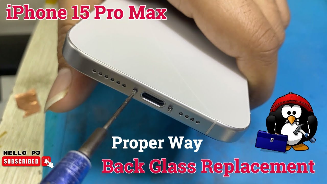 iPhone 15 Pro Max Back Glass Replacement Proper Way - YouTube
