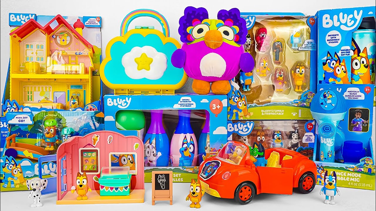 Bluey Toy Collection Unboxing Review 💙 Bluey Ice Cream Shop Playset ...