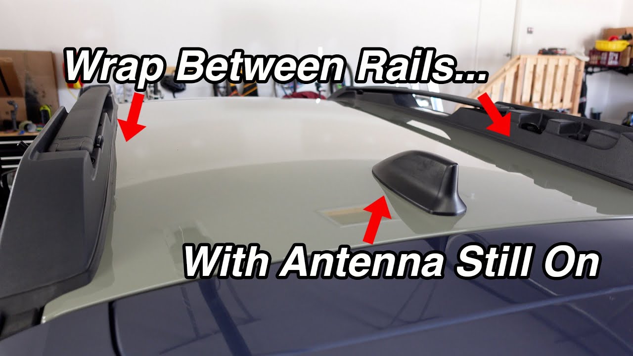 How To Vinyl Wrap a Roof Between Rails and With Antenna Still On - YouTube