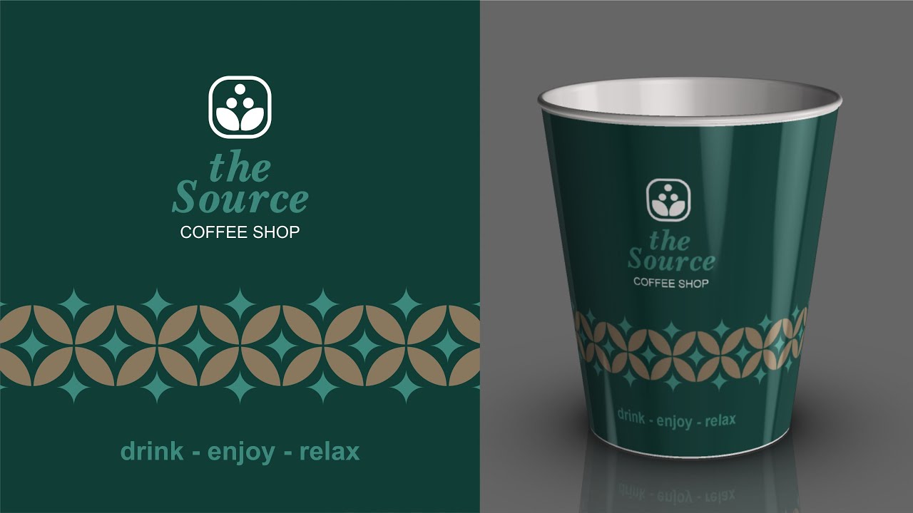Paper cup Sleeve Design | COFFEE CUP | Easy & Creative Design in ...