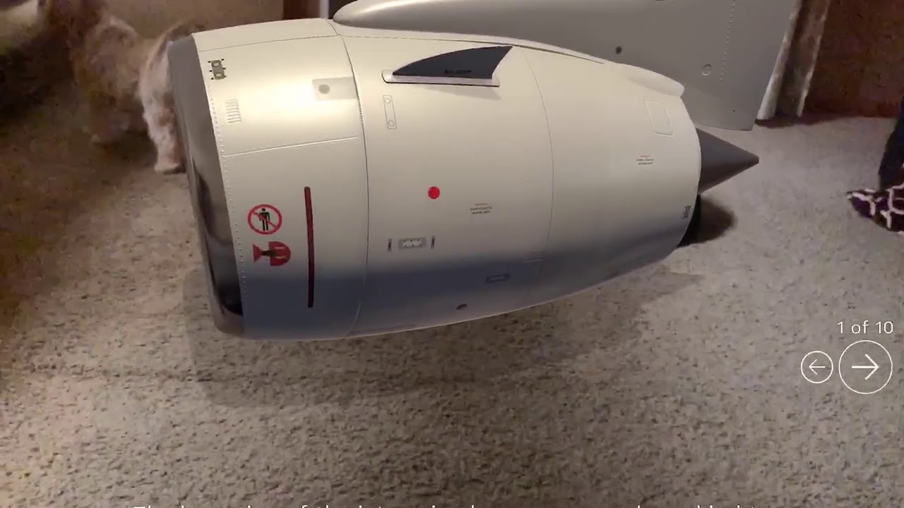 Augmented Reality - jet engine in living room! - YouTube