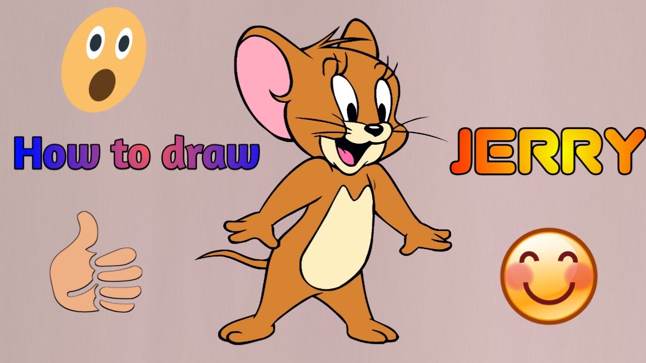 How to draw Jerry step by step | easy drawing - YouTube