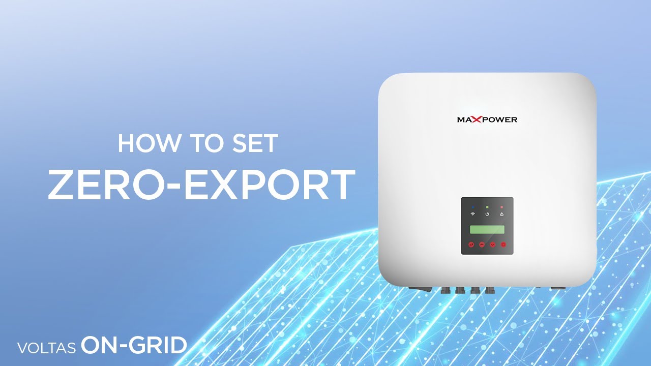 MaxPower Voltas IP66 Ongrid Inverter Zero Export Limit - YouTube