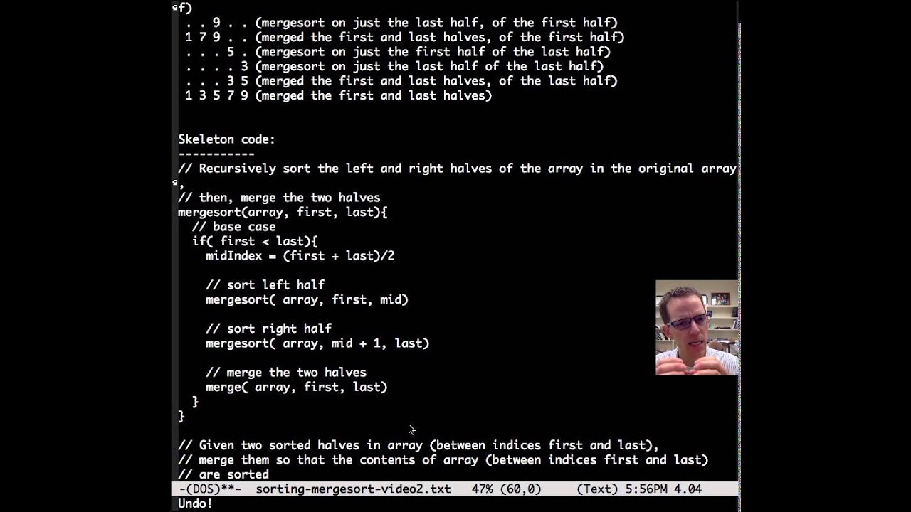 Sorting Mergesort Youtube 8009