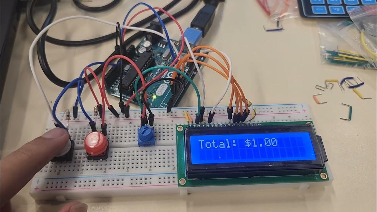 Arduino - coin counter for a vending machine - YouTube