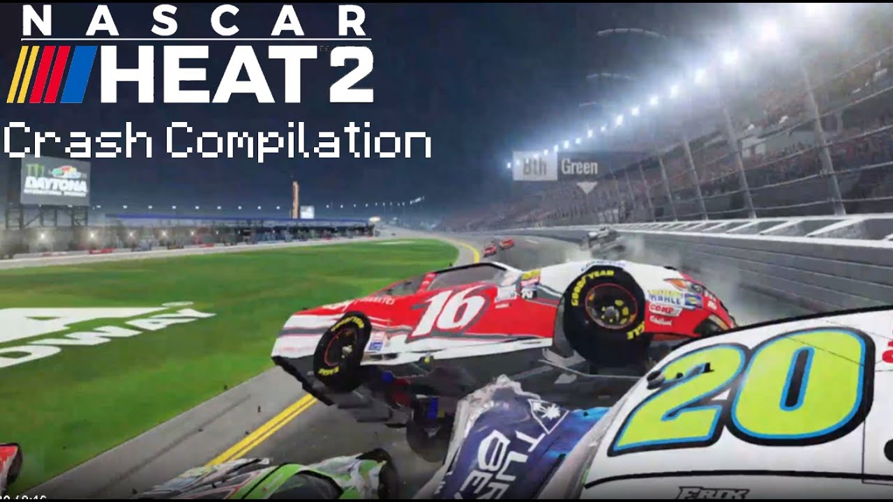 NASCAR Heat 2 Crash Compilation #1| Daytona Edition - YouTube