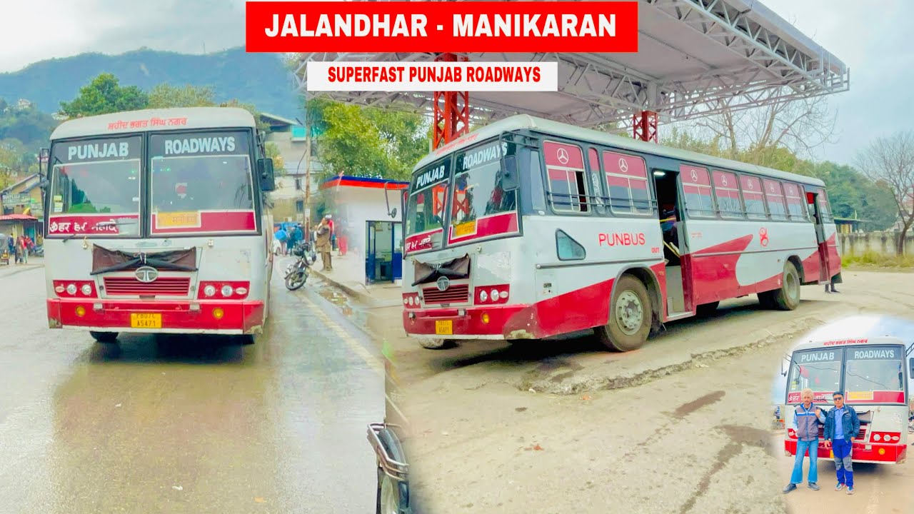 Superfast punbus in rainy day ! Jalandhar to Manikaran Superfast ...