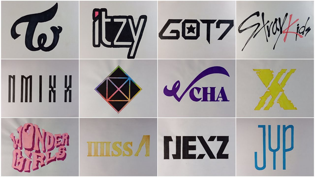 Dibujo logos de grupos de JYP Entertainment (Celebramos 10k subs ...