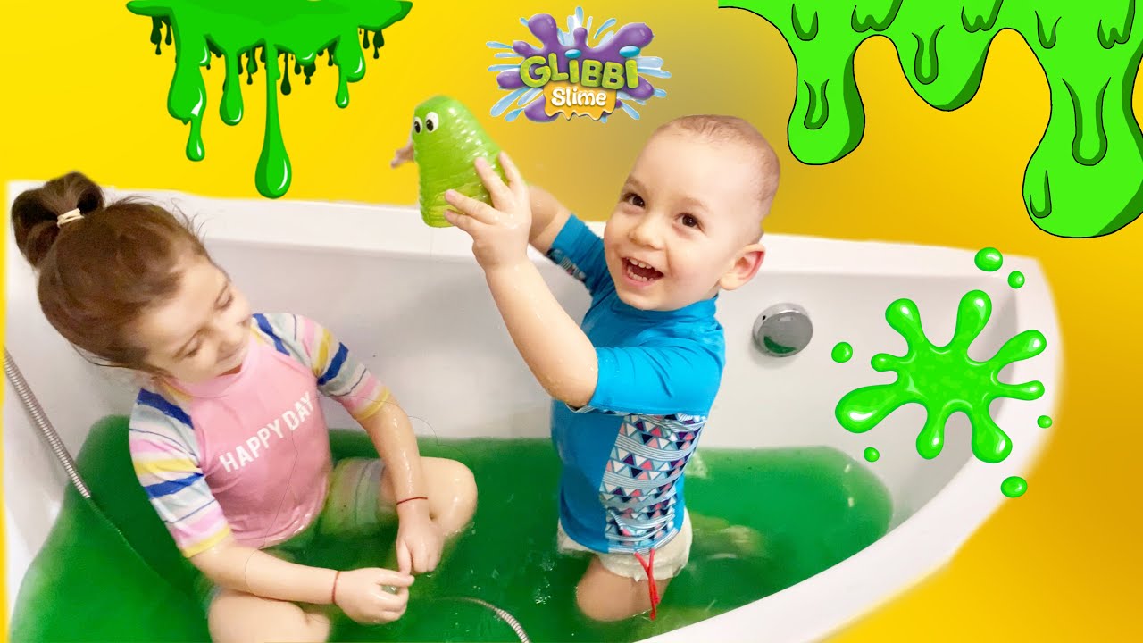 GLIBBI BATH SLIME CHALLENGE - CINE A SCHIMBAT APA IN SLIME - YouTube