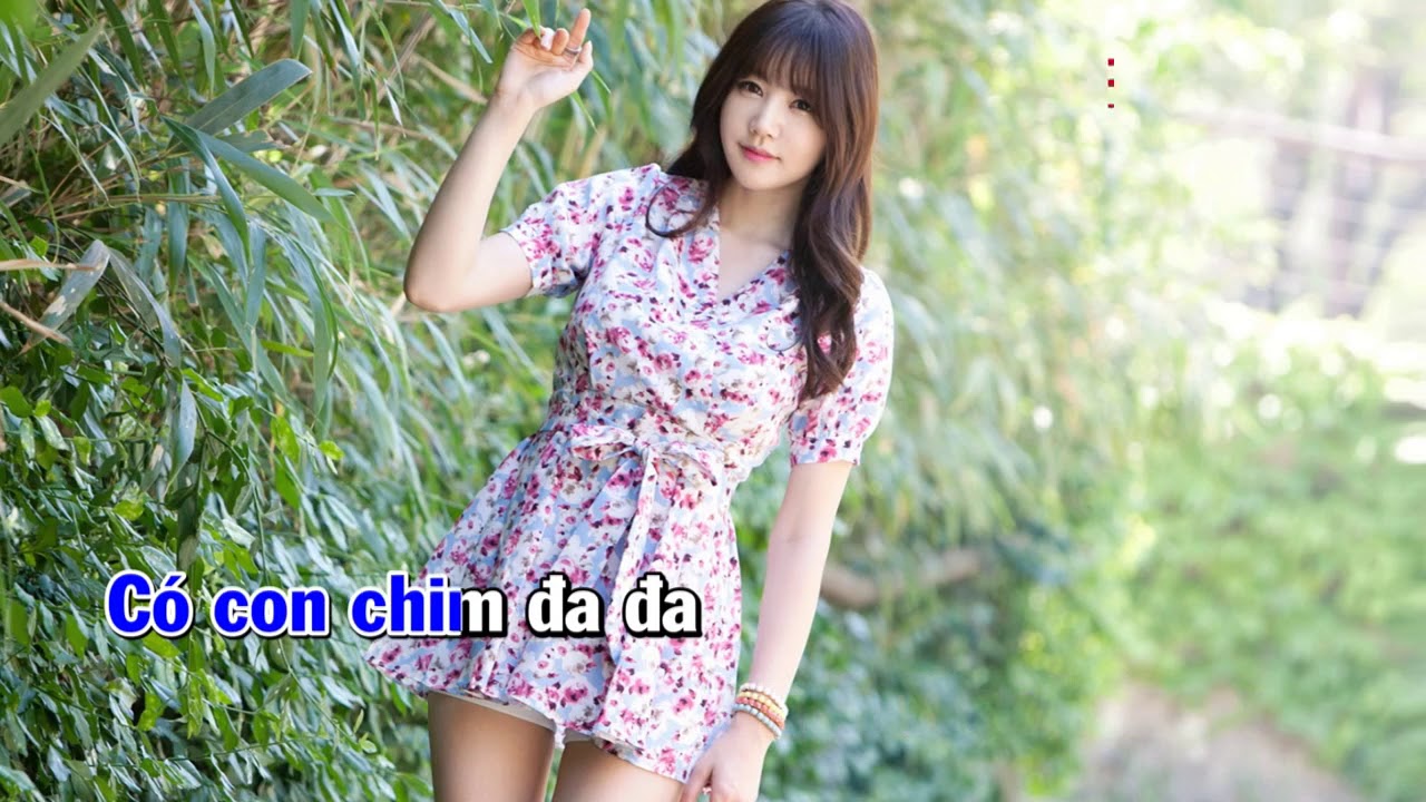Karaoke TIENG HAT CHIM DA DA (Remix) - YouTube
