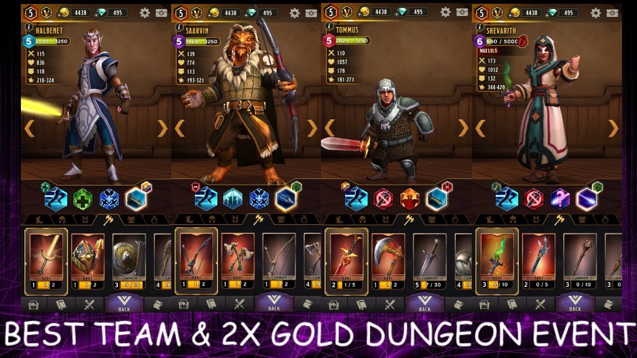 Tips & Tricks for Building the BEST TEAM and 2x Gold Dungeon event ...