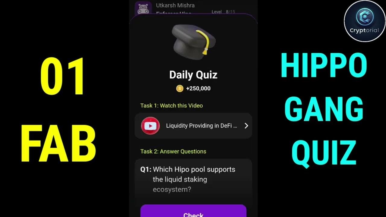 Hipo Gang Daily Quiz Answer 1 February | Hipo Gang Today Quiz Answers | Hipo Gang daily quiz ...