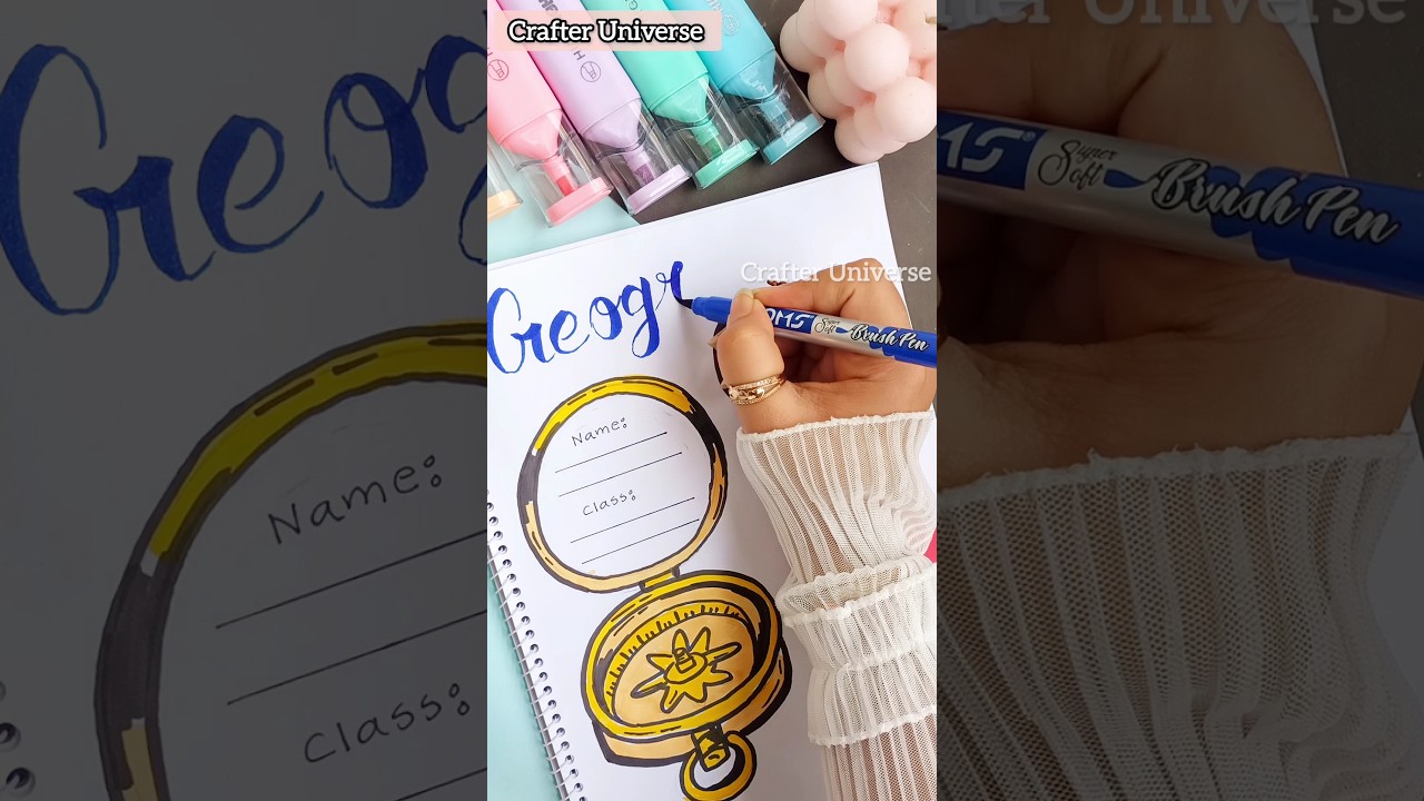 Decorating GEOGRAPHY Notebook Cover Page #shorts - YouTube