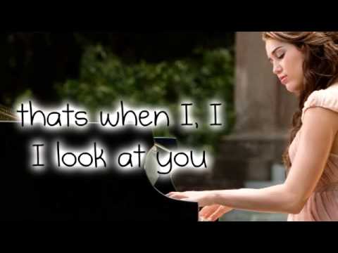 Miley Cyrus: When I look at you Lyrics - YouTube