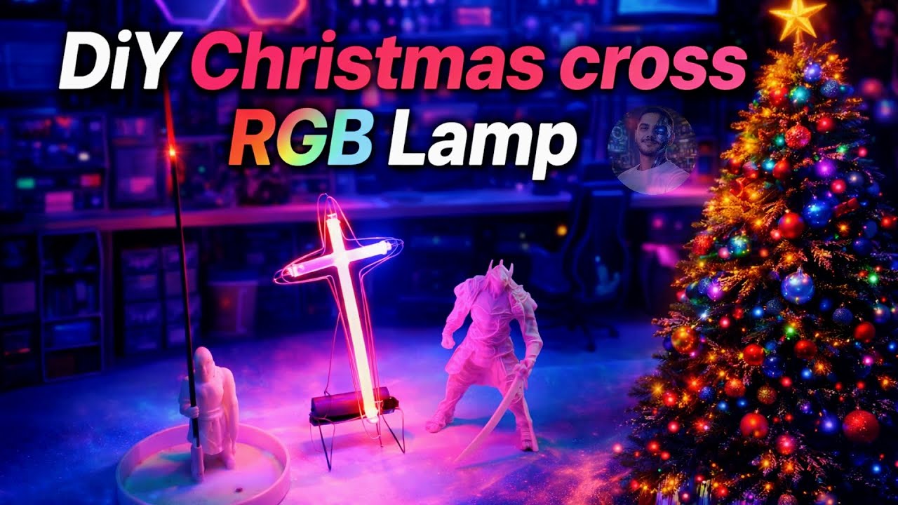 [Satisfying] DiY LED projects|| Christmas cross RGB Lamp - YouTube