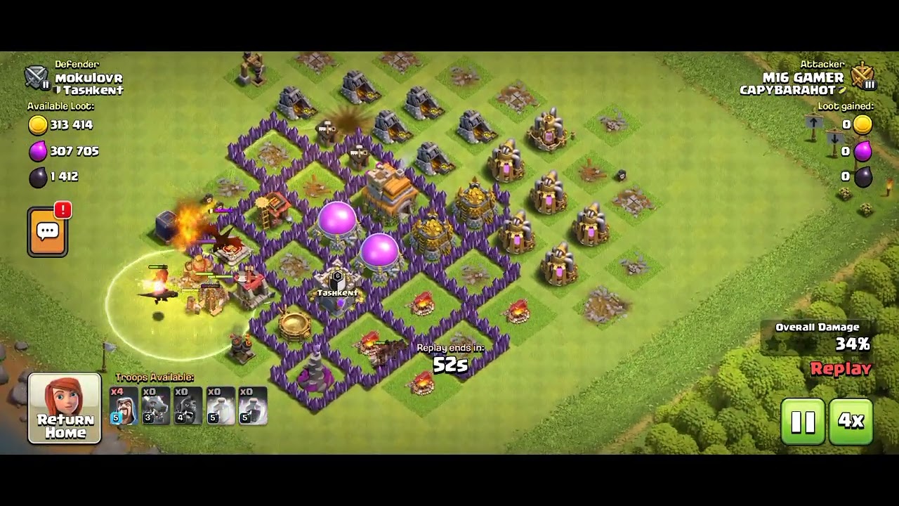 Calosh of clans M16 GAMERS vsMOKUIOVR - YouTube