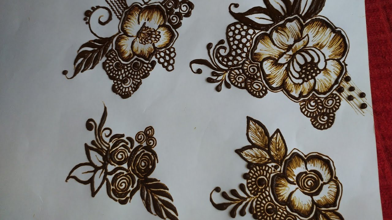 Different type henna aliments design | mehndi ke asan design | henna ...