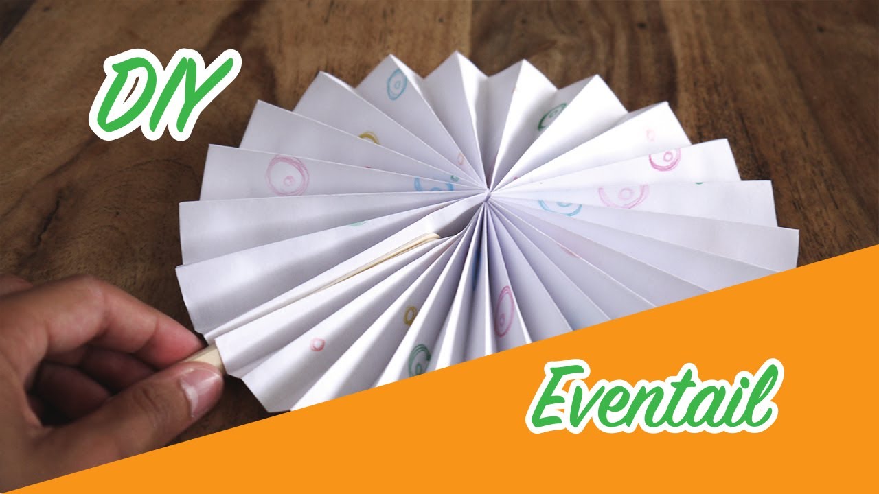 DIY EVENTAIL EN PAPIER - YouTube