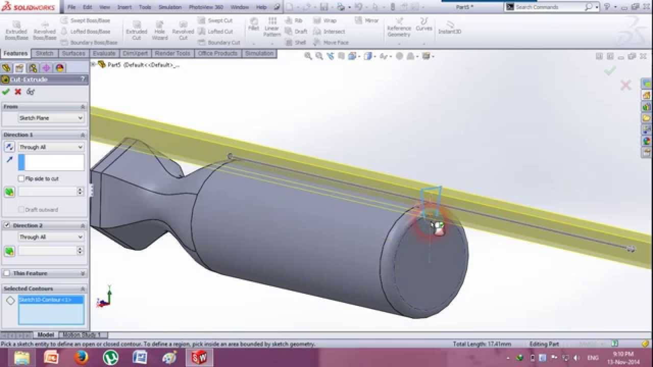 How to draw a Screwdriver in Solidworks - YouTube