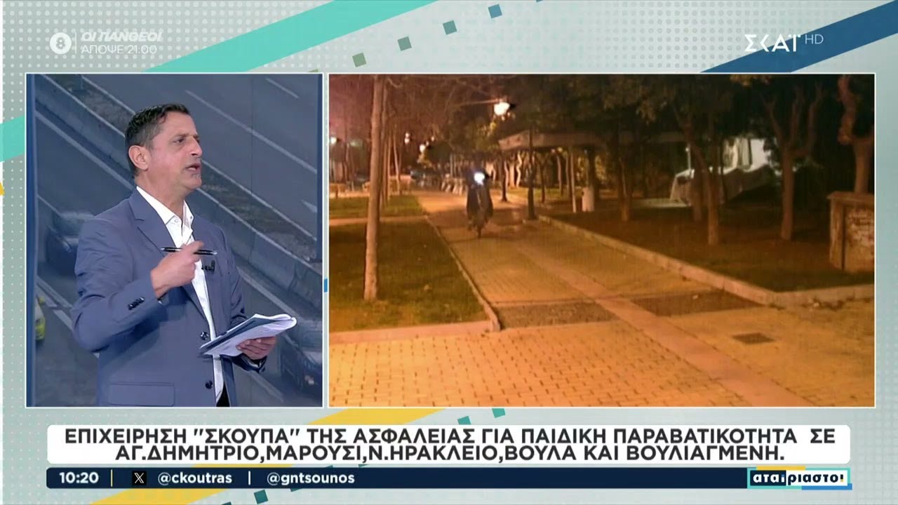 Επιχείρηση «σκούπα» για την παιδική παραβατικότητα –Ζωντανή μετάδοση ...