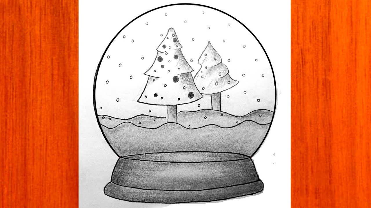 How to draw christmas tree easy || Easy christmas drawing scenery ...