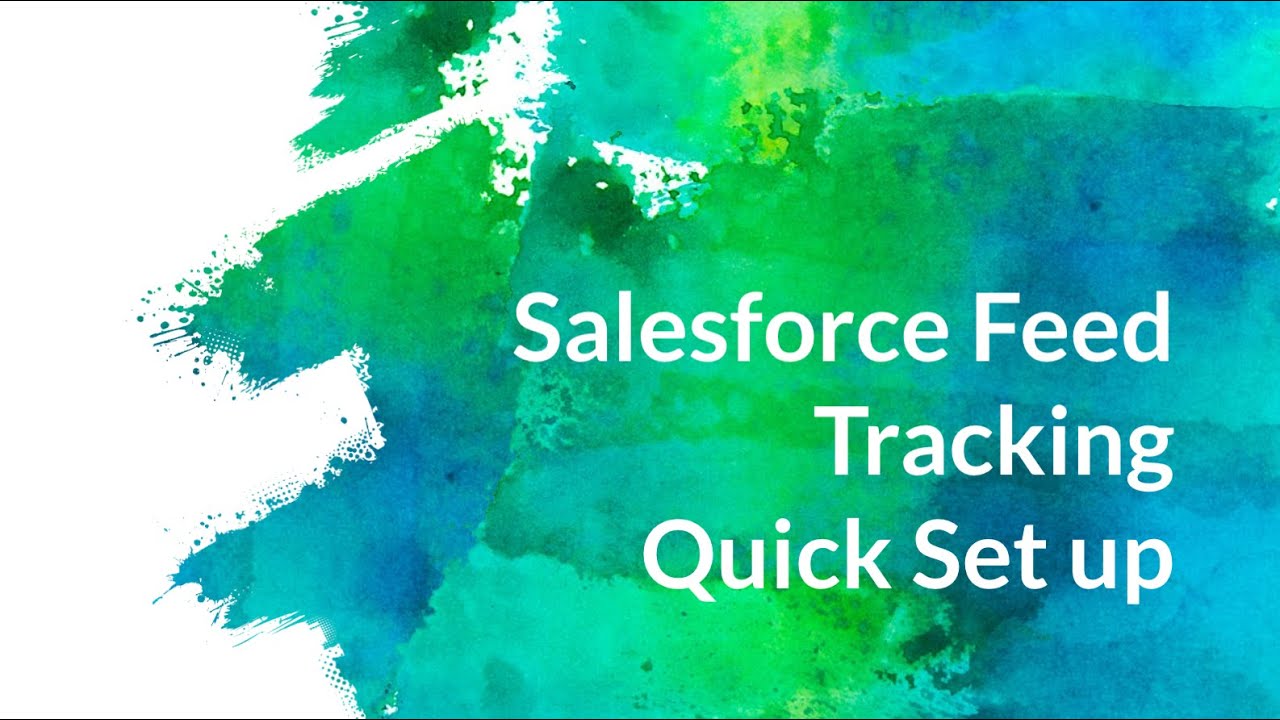 Salesforce Feed Tracking Quick Set up - YouTube