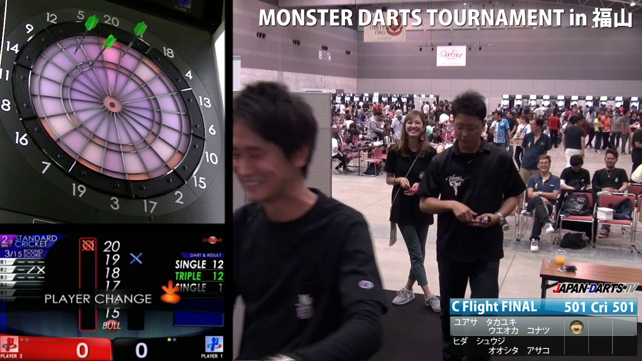 MONSTER DARTS TOURNAMENT in 福山 C Flight FINAL - YouTube
