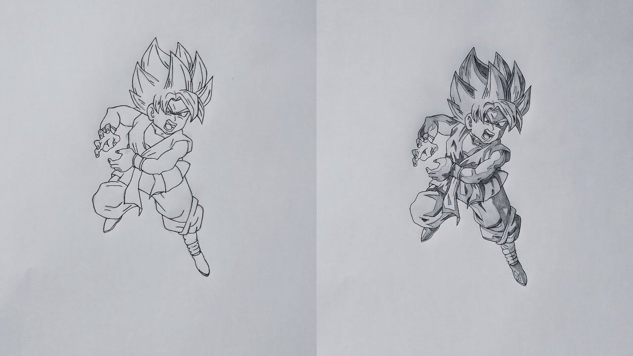 How to Draw Goten from Dragon Ball Z | Step-by-Step Anime Drawing ...