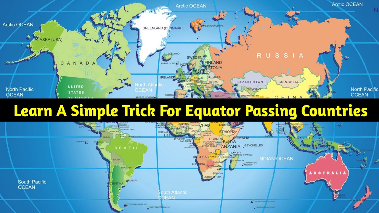 Trick for equator passing countries | World Geography | Competitive ...