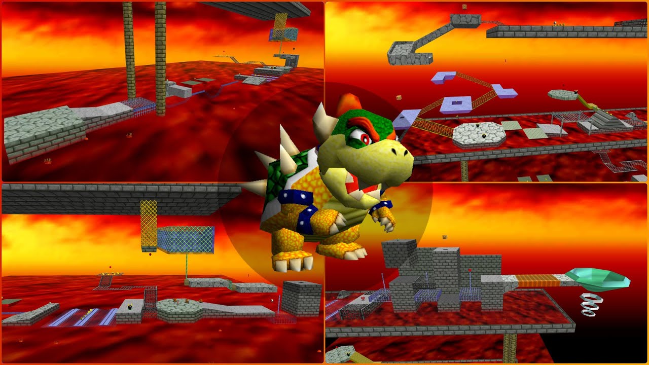 Super Mario 64 - Bowser in the Fire Sea [Cinematic Showcase] - YouTube
