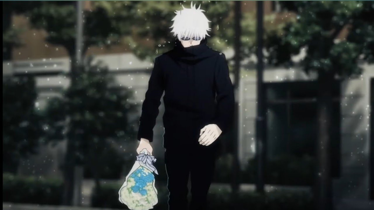 Gojo walking in the rain - YouTube