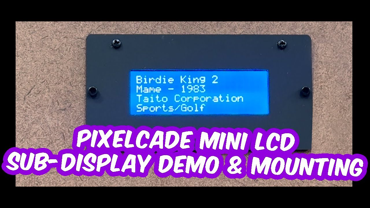 Pixelcade Mini LCD Sub Display Mount and Demo - YouTube