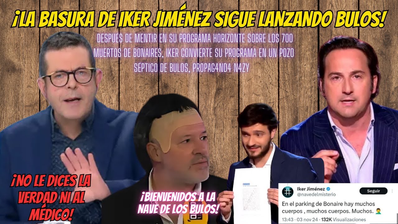 De Misterio a Bulo la Confusa Defensa de Iker Jiménez sobre los 700 ...