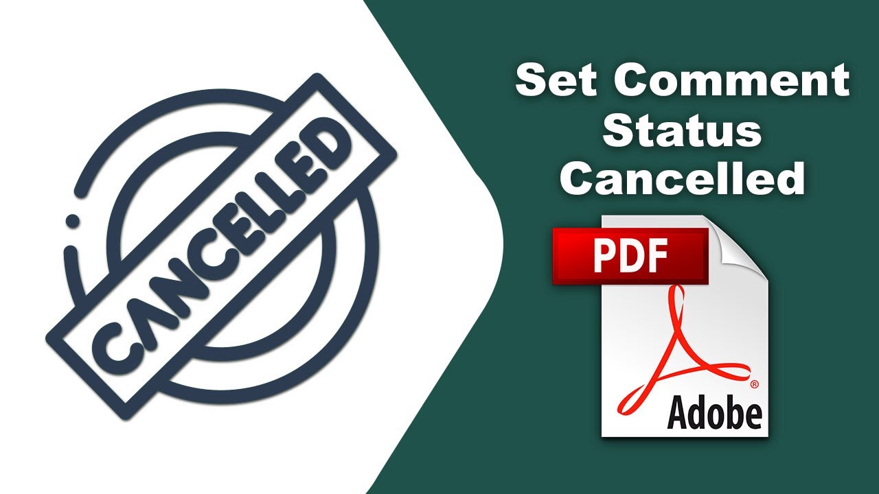 How to set comment status cancelled in a pdf file (Edit PDF) using ...