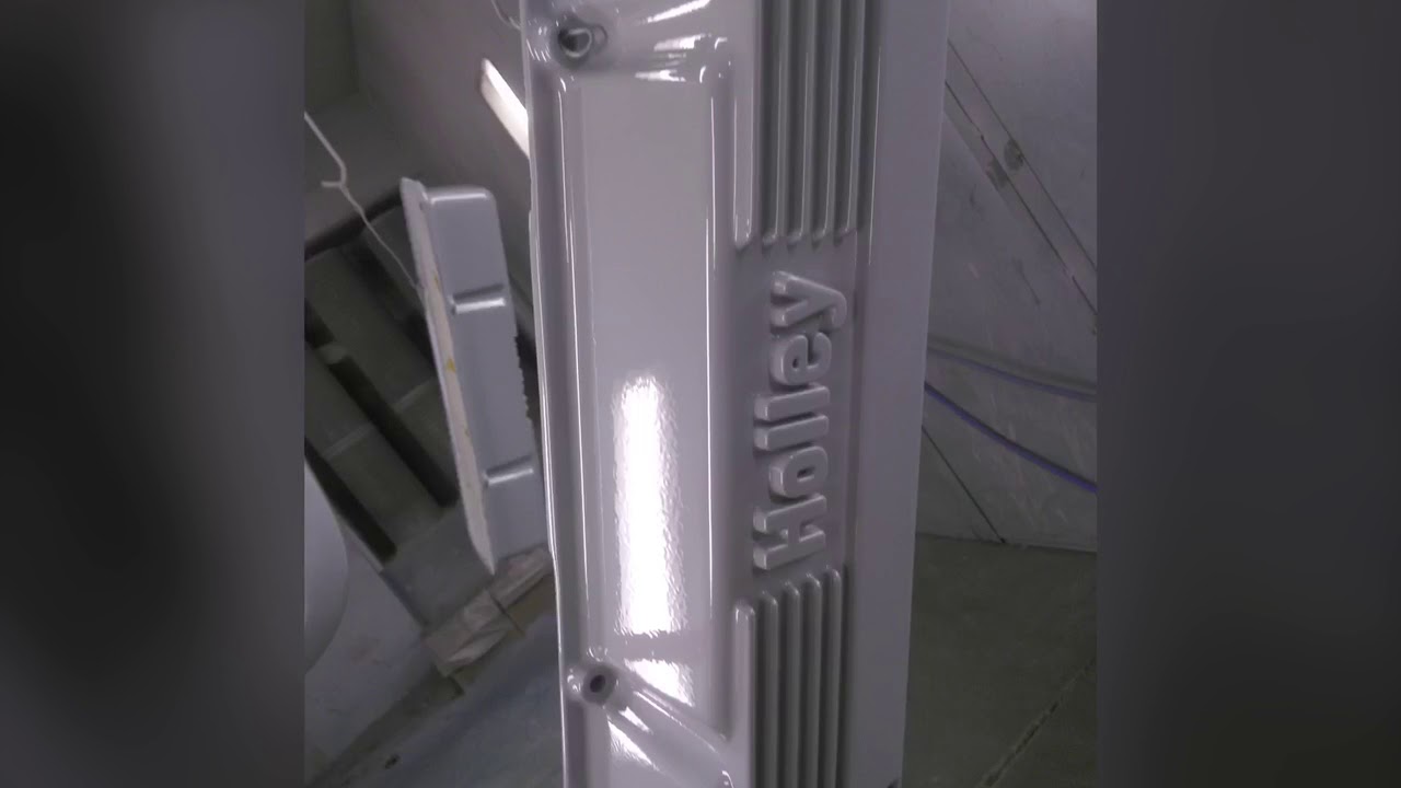 How powder coating valve cover - YouTube