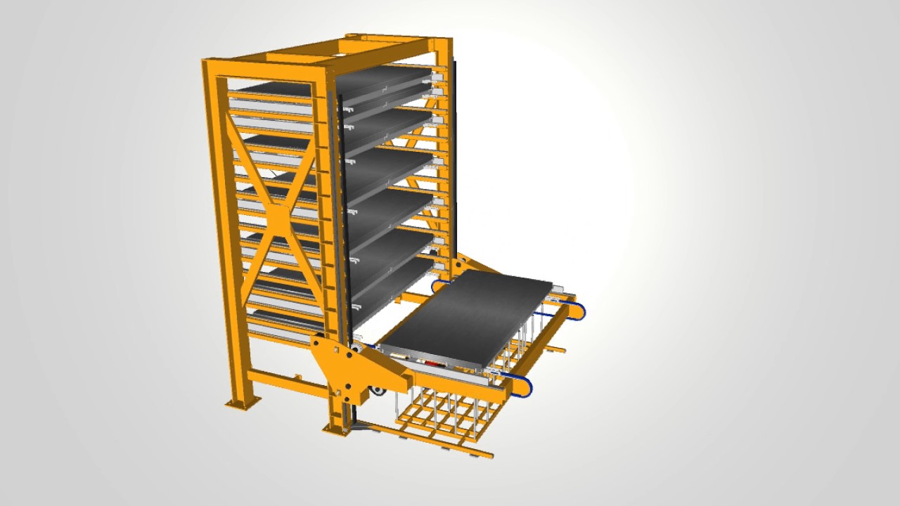 ISL: sheet metal storage system LogiTower (single stock) - YouTube