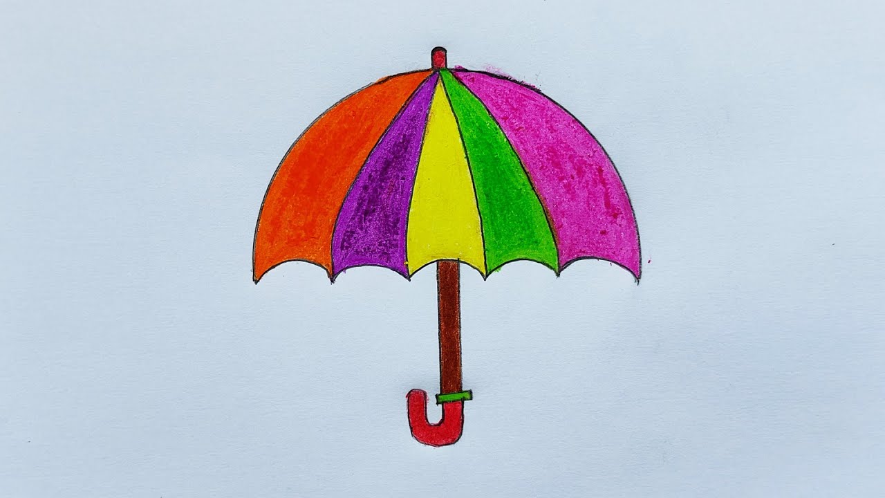 Easy ☂️ Umbrella Drawing for Beginners | Umbrella Drawing & Coloring ...