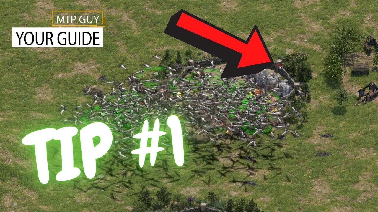 Tip in Panzer Rush - where to click on the base to attack - YouTube