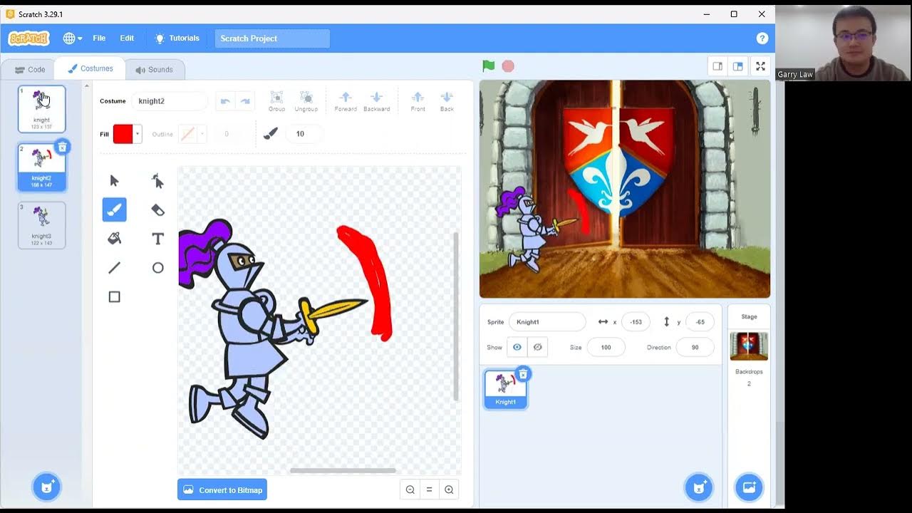 Scratch 2-player fighting game with attacking, blocking, collisions and scoring. - YouTube