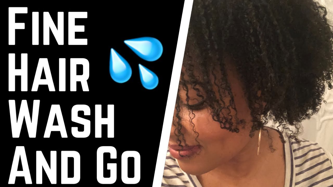 Wash and Go on Fine Natural Hair Tutorial | #NaturalHairChat - YouTube