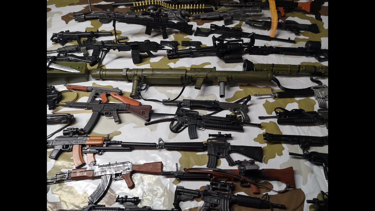 TOY GUNS | MILITARY TOYS | 1/6 SCALE GUNS FOR FIGURES - YouTube