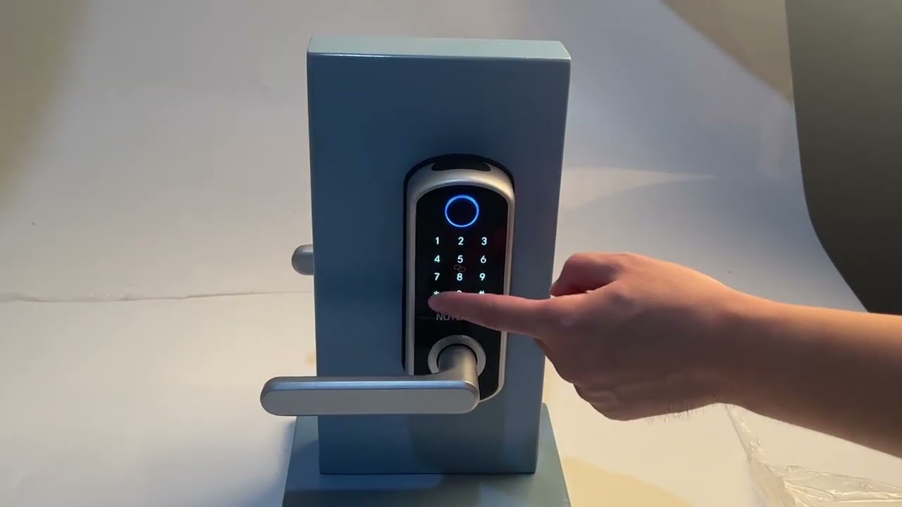 How to use the NUTOMO lock to set the first passcode? - YouTube