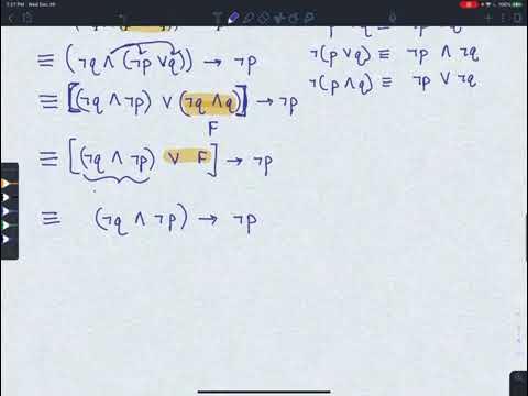 Proving a Tautology by Using Logical Equivalences - YouTube