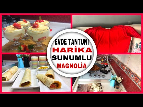 EV YAPIMI HARİKA ET TANTUNİ 🌭 SUNUMUYLA TADIYLA ÇOK GÜZEL BİR MAGNOLİA TARİFİ 🍨 YENİ KAZAĞIM 🛍