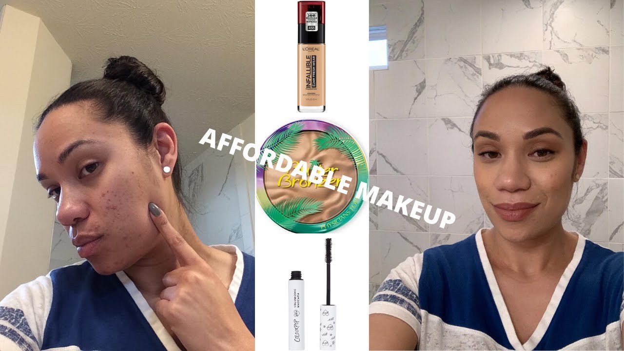 FULL FACE OF DRUGSTORE MAKEUP - MY EVERYDAY NATURAL MAKEUP ROUTINE ...