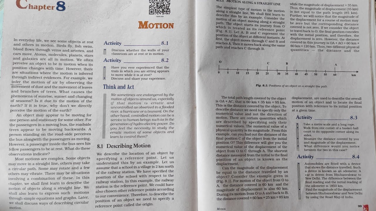 NCERT/CBSE Class 9 Chapter 8 Motion , Exercises Question No. 1 ...