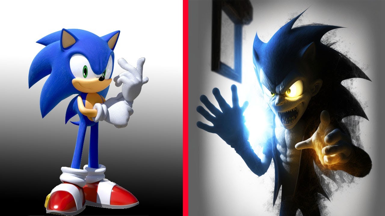 SONIC the Hedgehog Characters as HORROR VERSION IN LIFE - YouTube