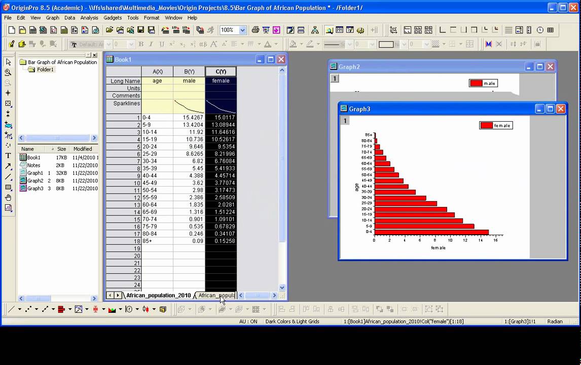 Graphing: Origin: Creating a Multiple Layer Bar Plot - YouTube